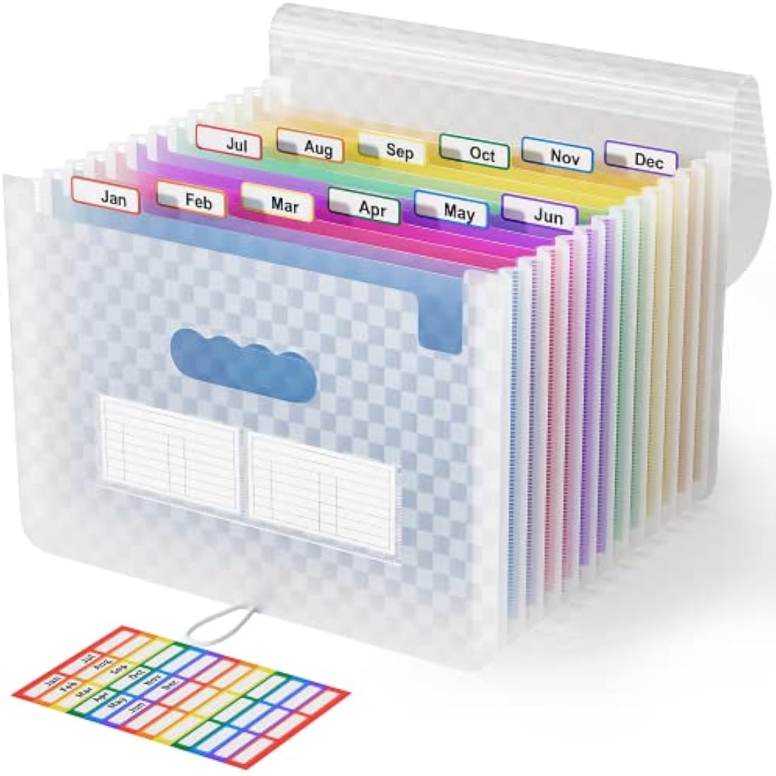 ABC life A4 Expanding File Organiser with Grid Pattern,13 Pockets Expa ...