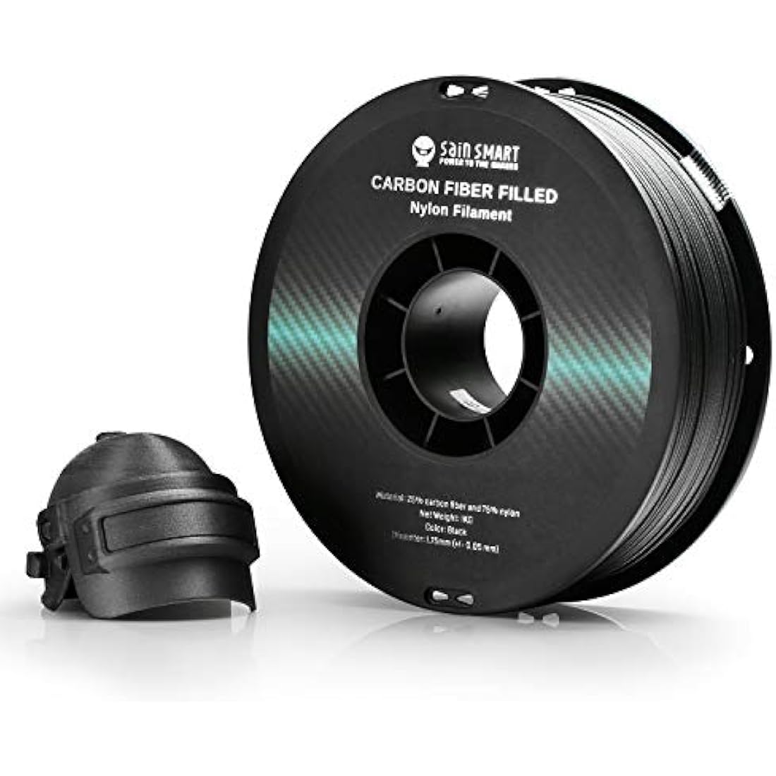 SainSmart 1.75mm Black ePA-CF Carbon Fiber Filled Nylon Filament 1KG ...