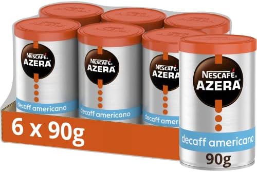 NESCAFÉ Azera Americano Decaff Instant Coffee 90g (Pack of 6) (Packing ...