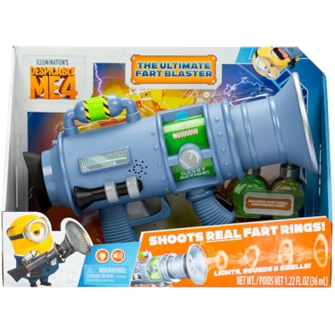 Despicable Me 4 The Ultimate Fart Blaster; Blasts out REAL Fart Rings ...