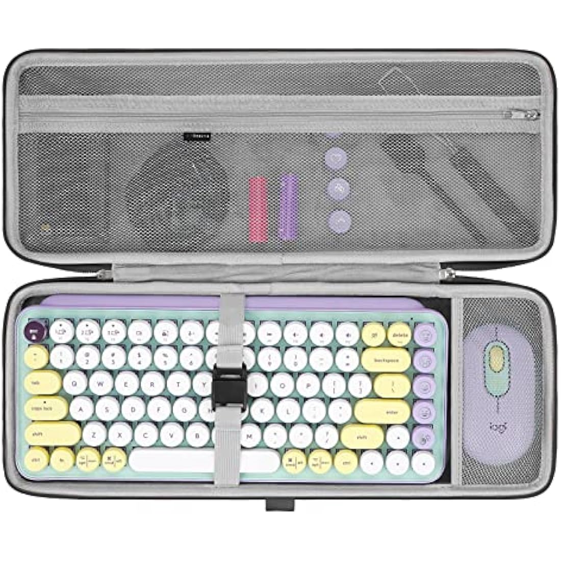 Geekria 75% Keyboard Case, Hard Shell Travel Bag for Compact 84 Key Co ...
