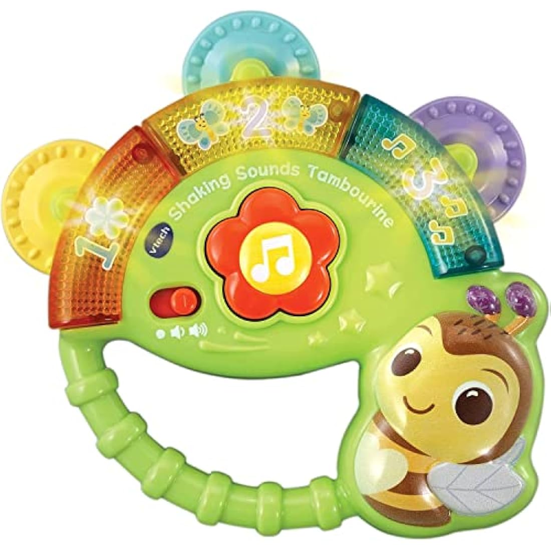 VTech Baby Shaking Sounds Tambourine, Sensory Toy with Lights, Music ...