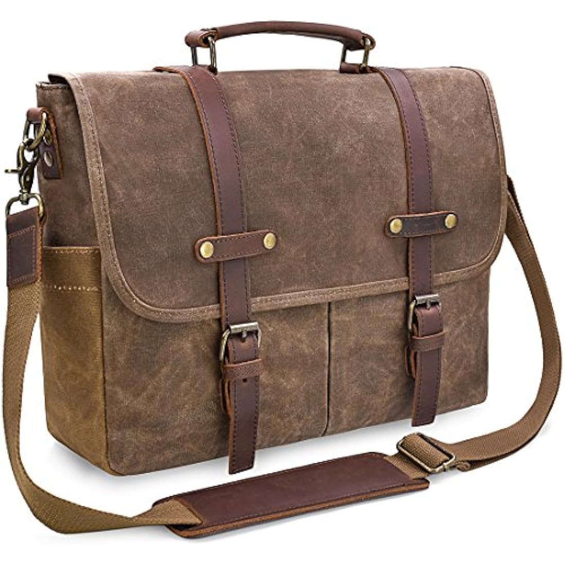 NEWHEY Mens Laptop Shoulder Canvas Messenger Bag Waterproof Computer B ...