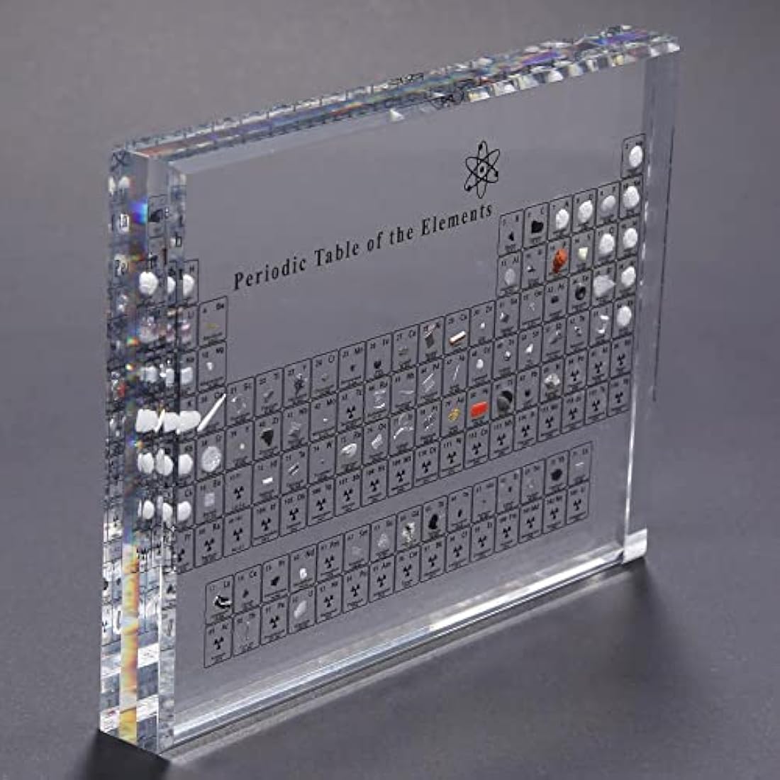 Acrylic Periodic Table Display with Real Elements, Chemical Elements D ...