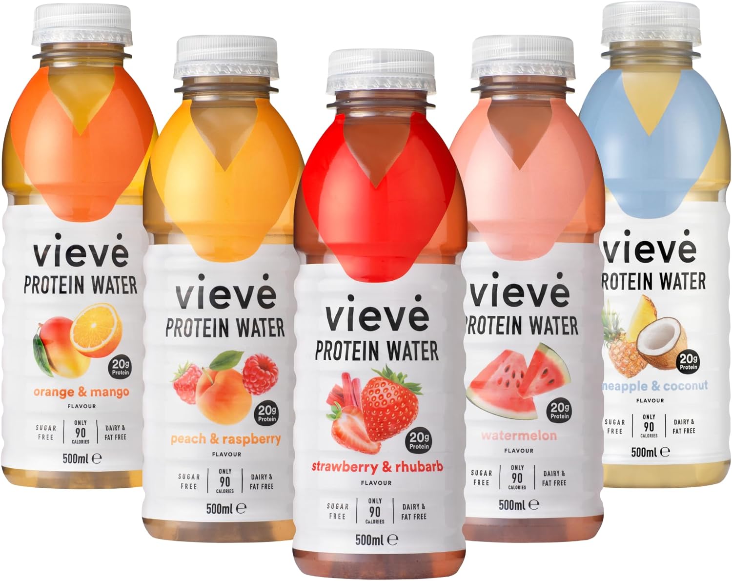 Protein Water 10x500ml - Mixed Variety Flavour Pack 20g Protein, Sugar ...