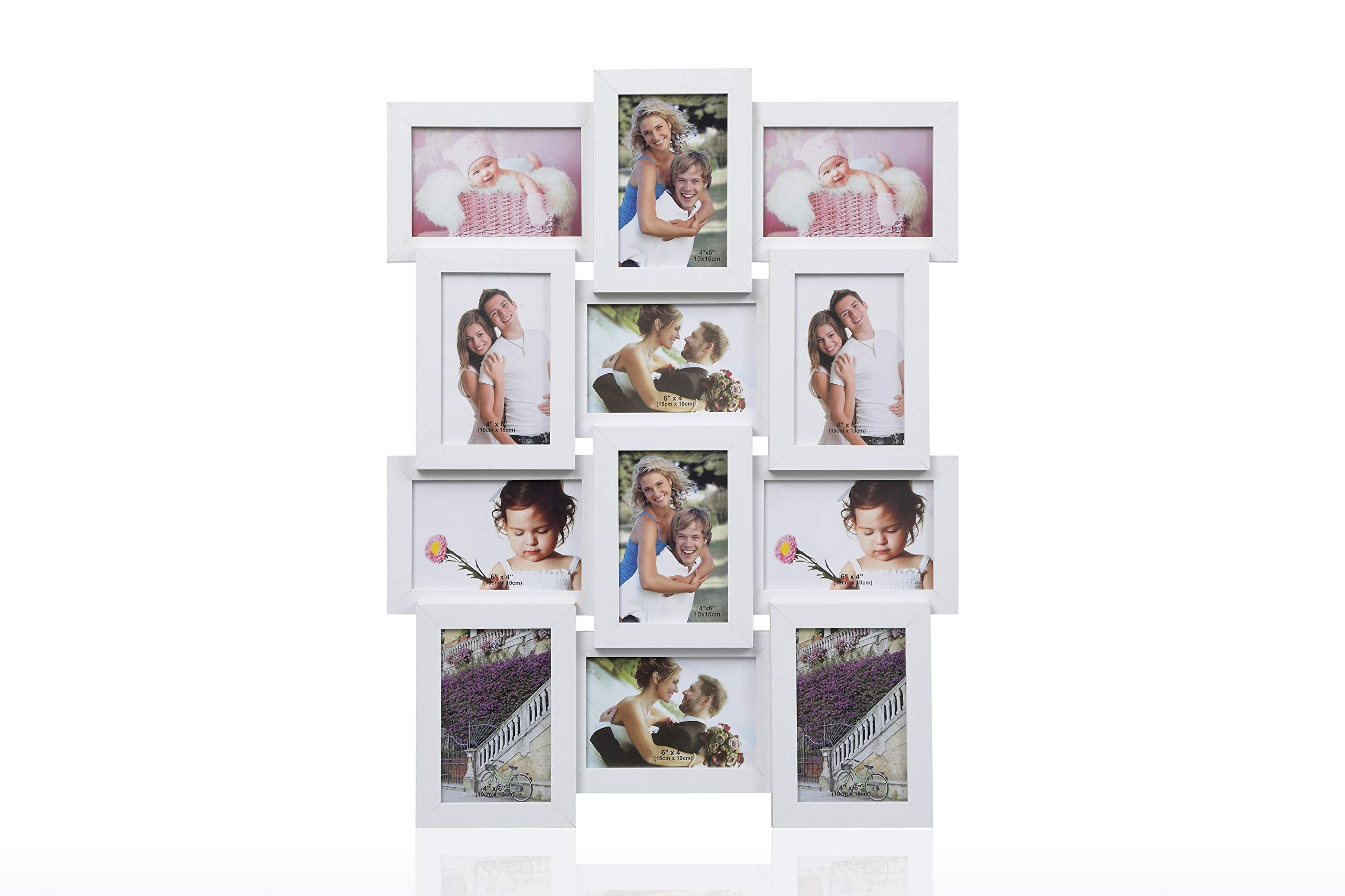 ARPAN Multi Aperture Picture Wooden Photo Frame Holds 12 x 6 x4 Photos ...