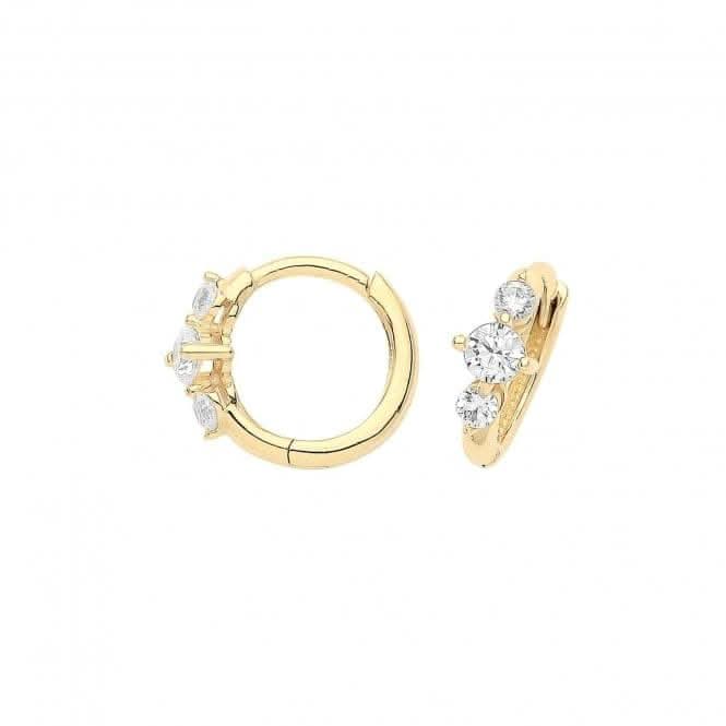 9ct Yellow Gold Zirconia Clickers - Brilliant Sparkle in Gold ...