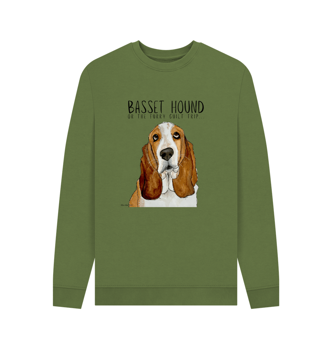 Basset Hound Crew Neck Sweatshirt: The Ultimate Furry Guilt Trip ...