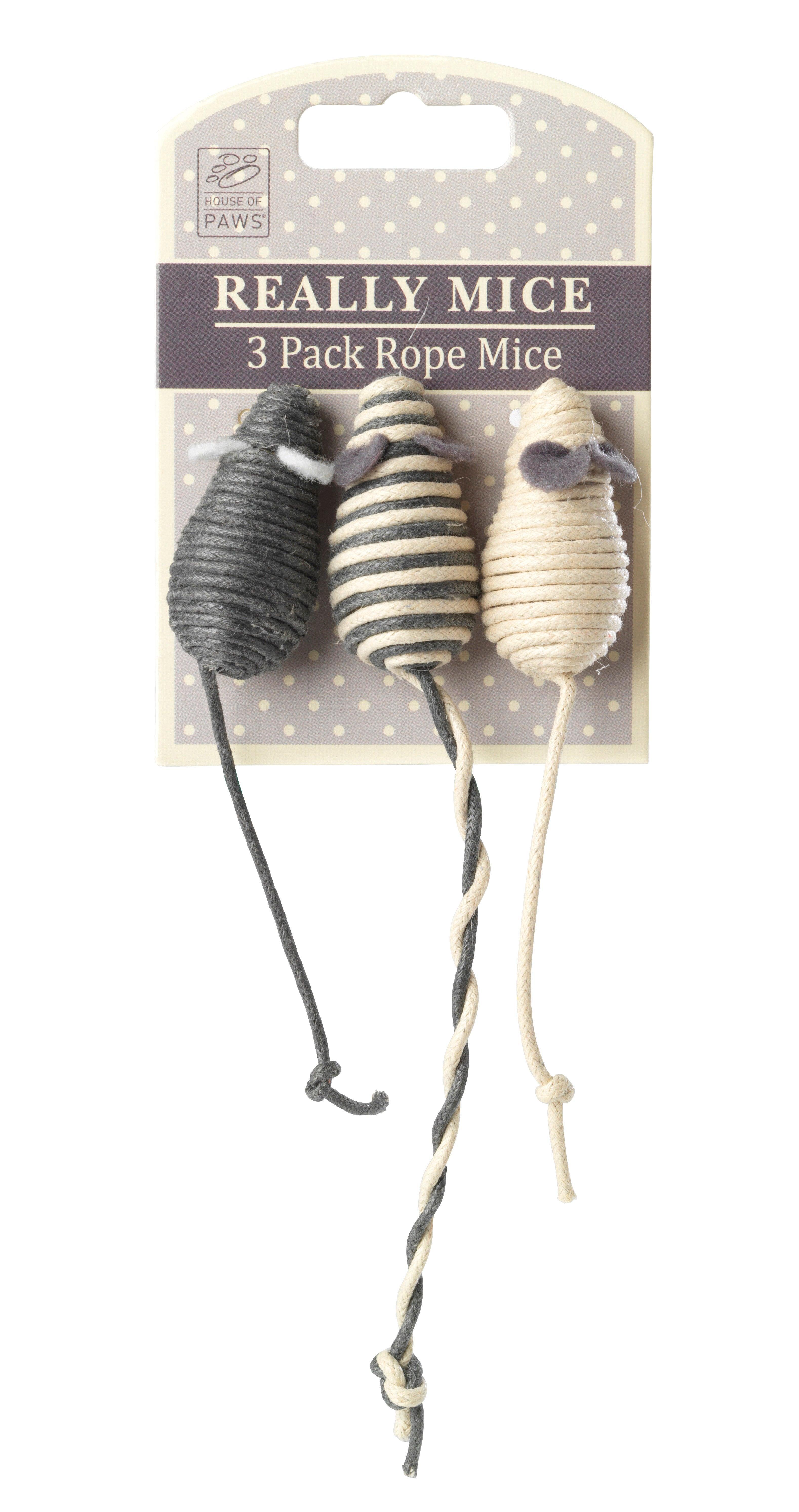House of Paws Really Mice Rope Mice 3 Pack x4 – Bidnamic Store