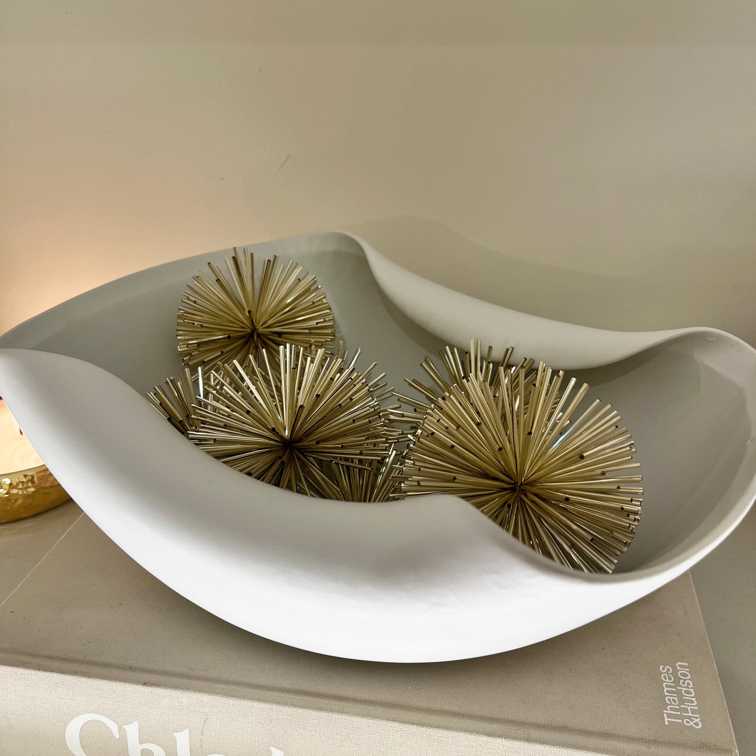 Pom Pom Effect Gold Decorative Balls - Set of 8 – Bidnamic Store