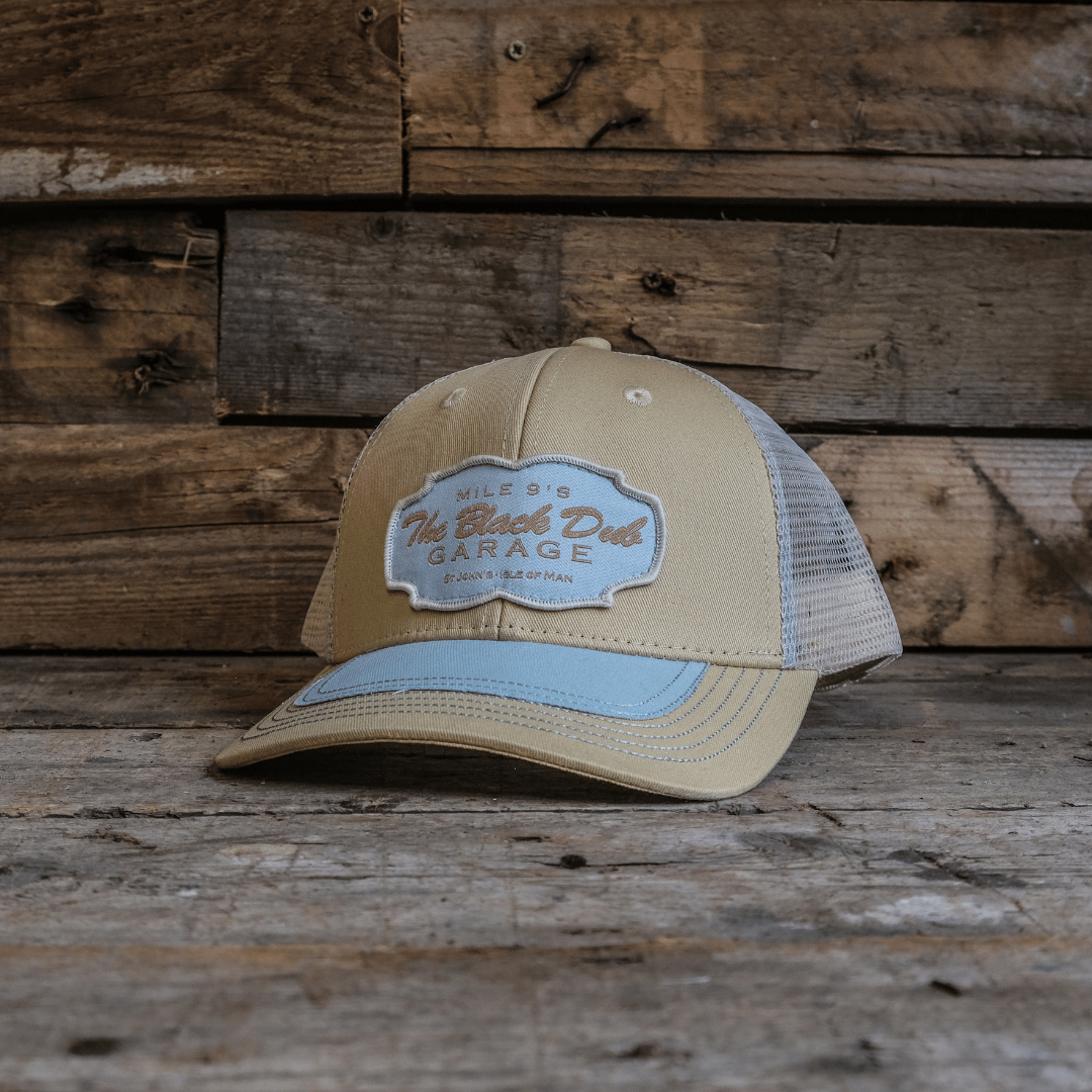 Biege & Sky Blue Garage Cap – Bidnamic Store